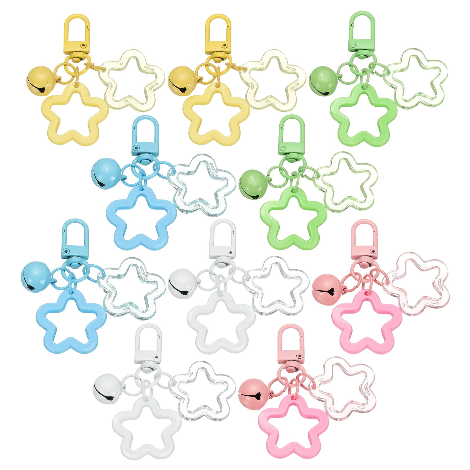 Click here for Uxcell 10pcs Star Keychain  Cute Keychain Charms B... prices