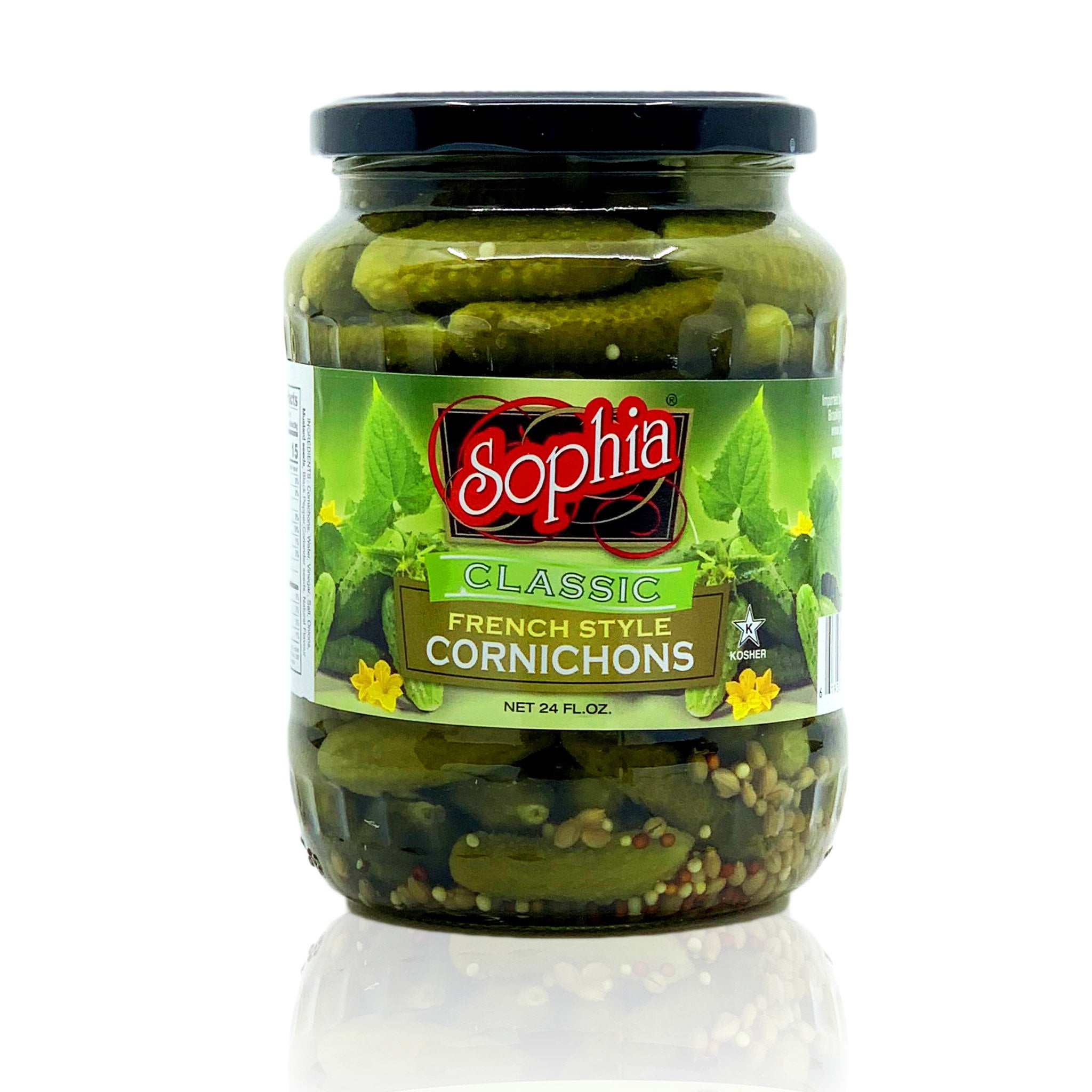 Sophia Pickles - Classic French Recipe Cornichons, 24oz Jarred Gherkin ...