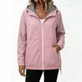 Brnmxoke Raincoats Women with Hood Summer Casual Zip Up Waterproof ...