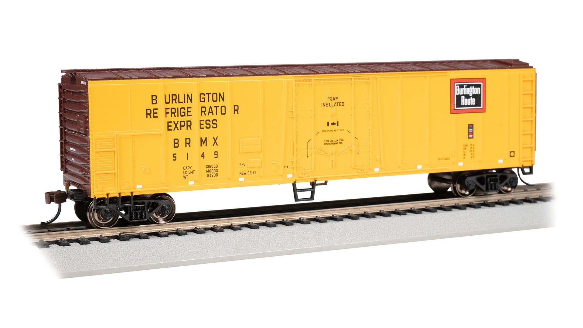 Bachmann Trains - 50 Steel Reefer - Burlington #5149 - HO Scale ...