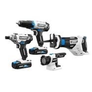 HART 20-Volt Power Set, Electric Multi Operated 6-Tool Combo Kit with 4 ...