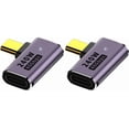 JUJHGRF-2 pcs PD240W Type-C Male to Female Laptop Fast Charge Converter ...