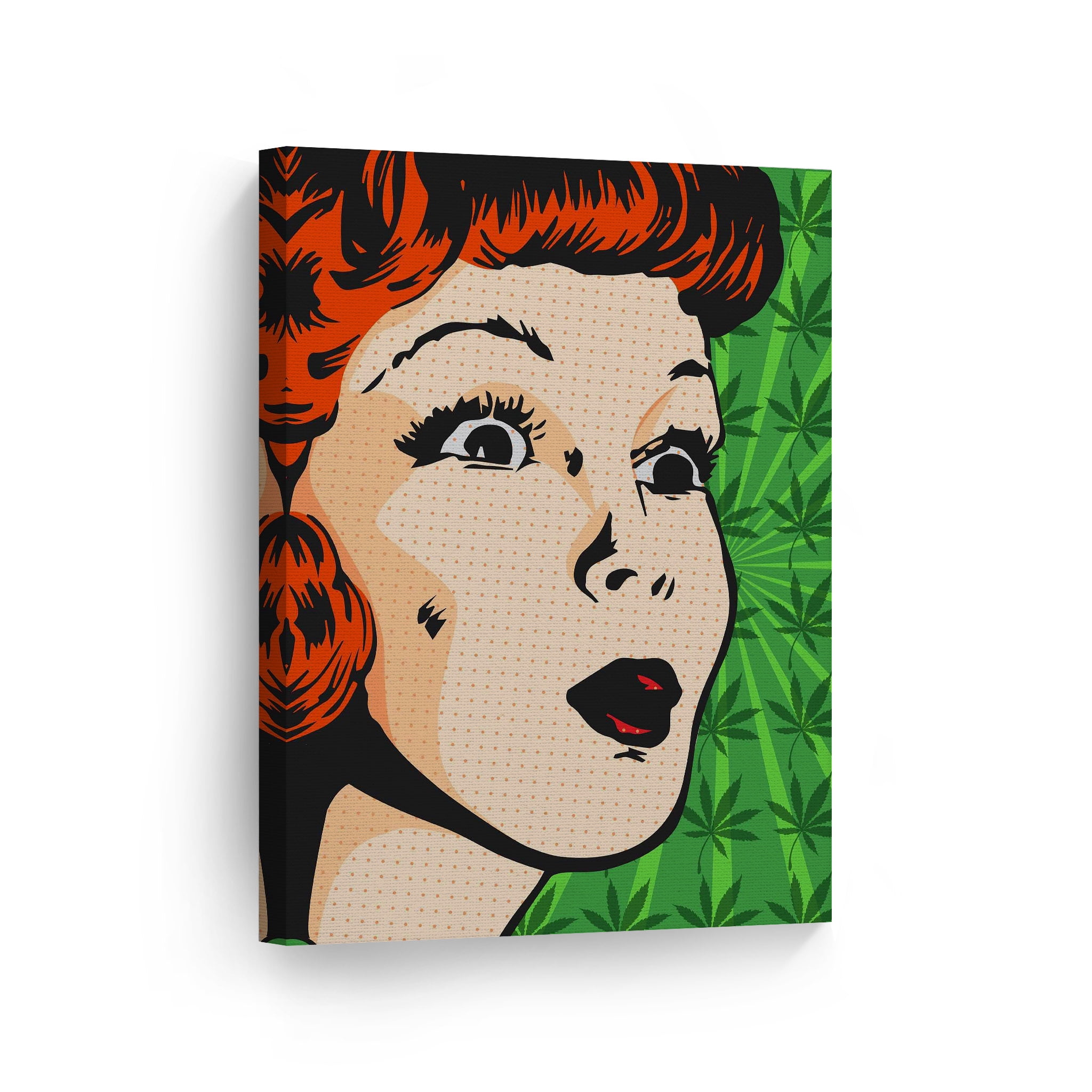 Smile Art Design Smoke Wall Art Canvas Print Woman Tripping on ...