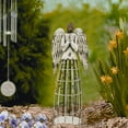 Attraction Design Antiqued Praying Metal Garden Angel Statue with Hooks ...
