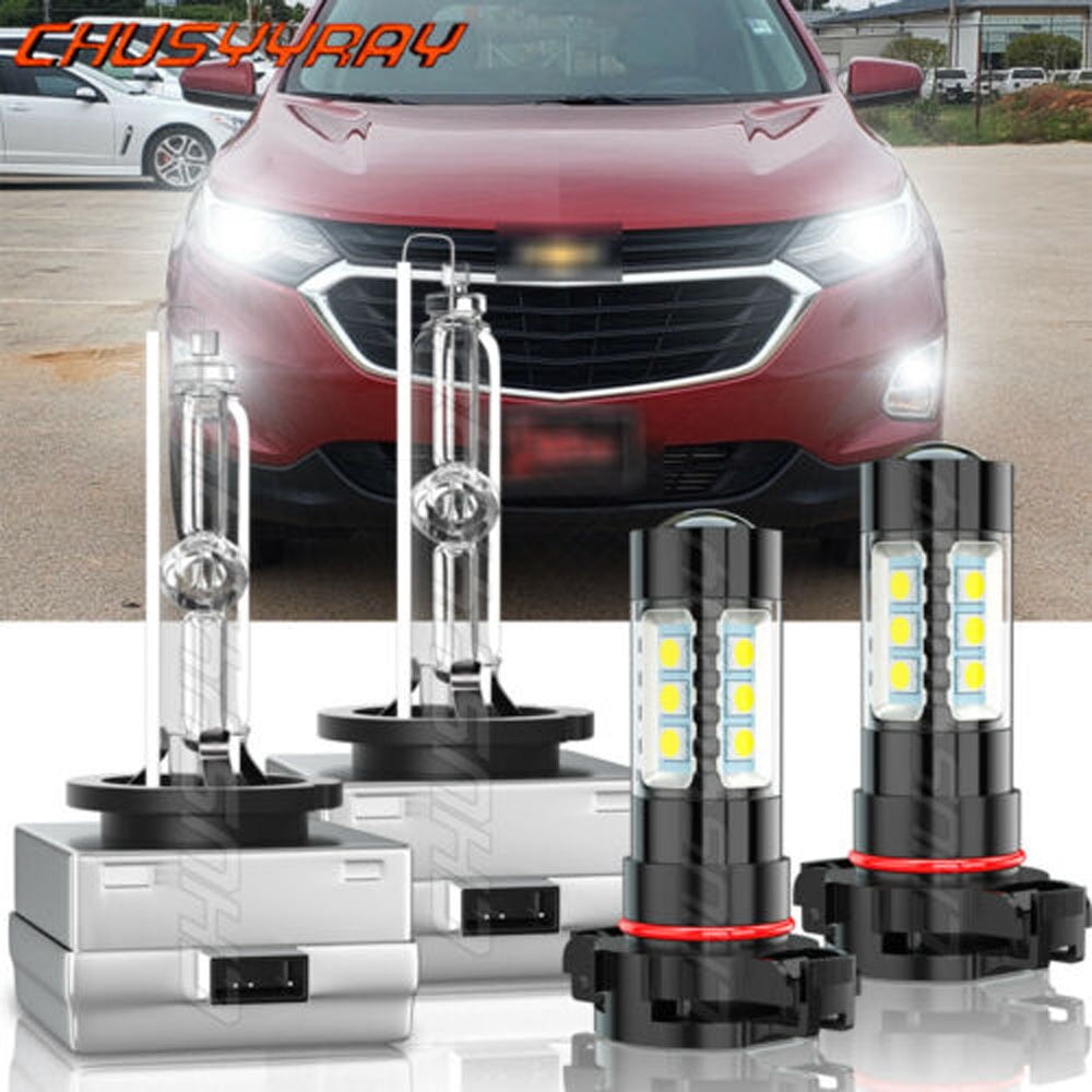 For for Chevy Traverse 2019-2021 -Hid Headlights + LED Fog Light Bulbs ...