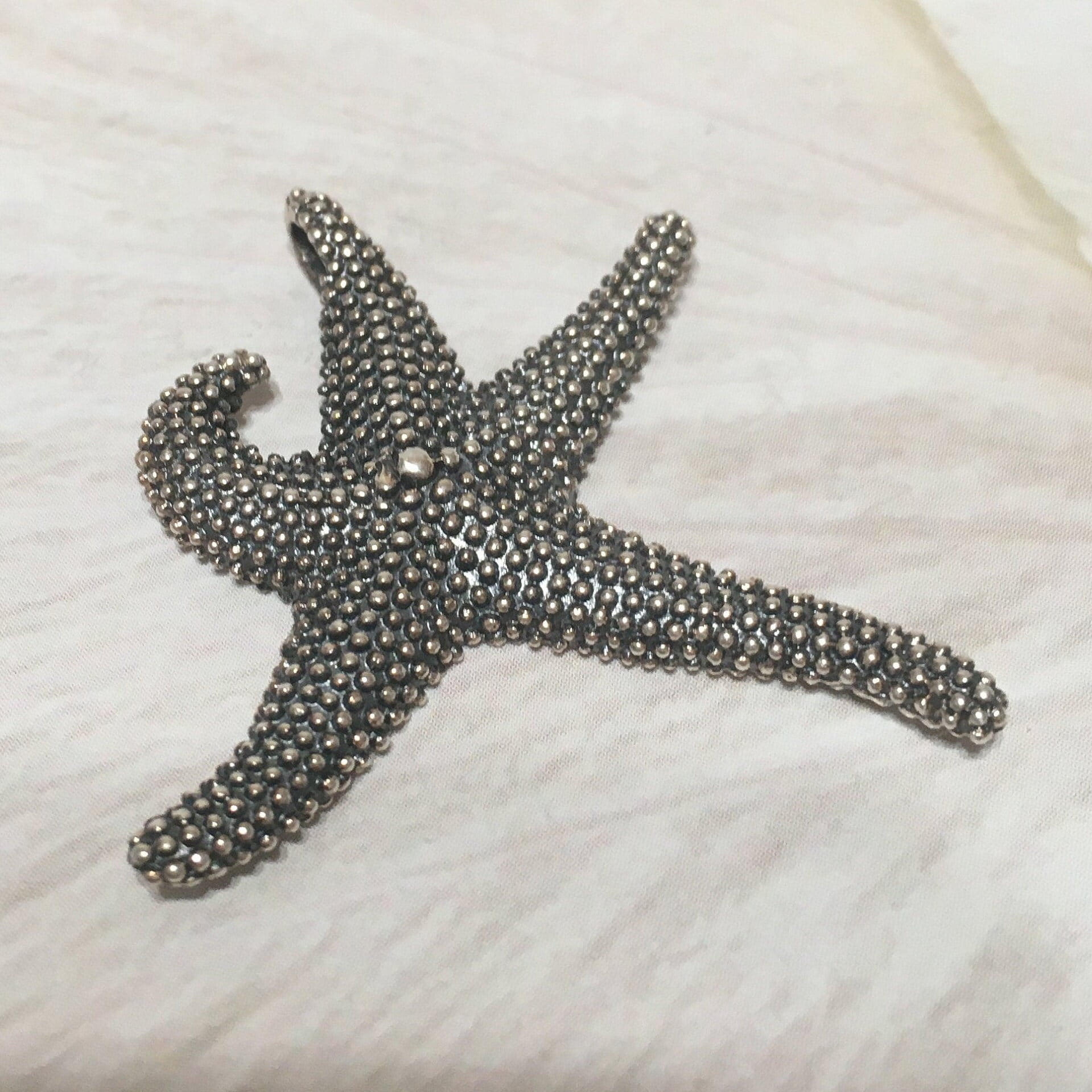 Unique Hawaiian Large Starfish Necklace, Sterling Silver Star Fish ...