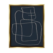 Stupell Industries Squiggle Shapes Abstract Lines Graphic Art Metallic ...