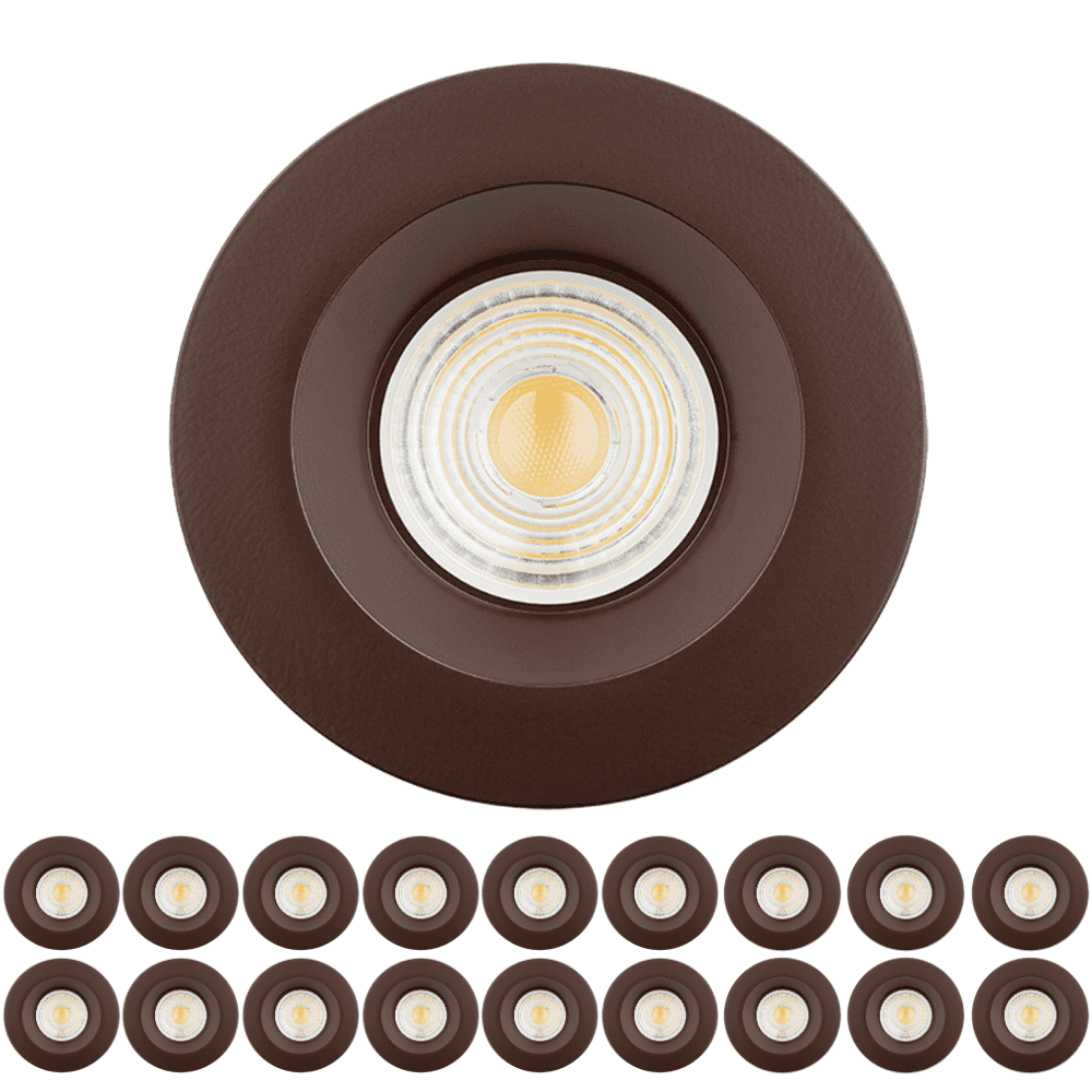 Perlglow 18 Pack 4 inch Round Bronze High Lumens Downlight Luminaire ...