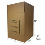 UBMOVE Wardrobe Boxes - 12 Pack with Metal Hanging Bars - Closet Hanger ...