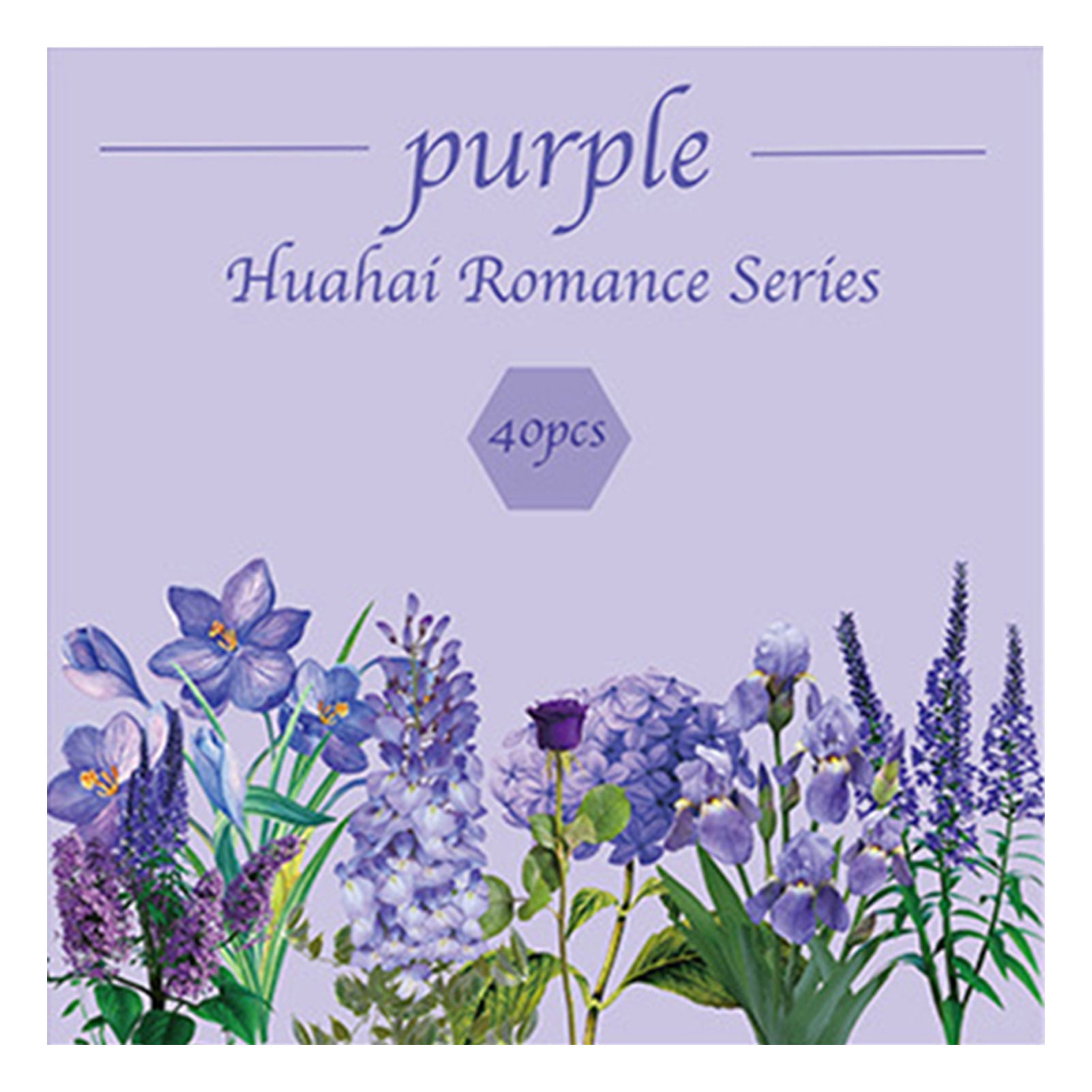 Huanledash 1 Pack Handbook Stickers Self-adhesive Flower Series Diary ...