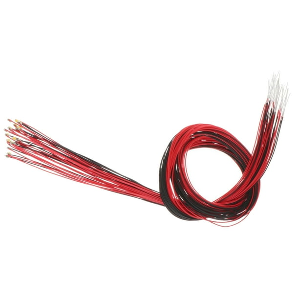 10/Set Miniature Wired LED Light Lawn Lamppost Layout Accessory Red ...