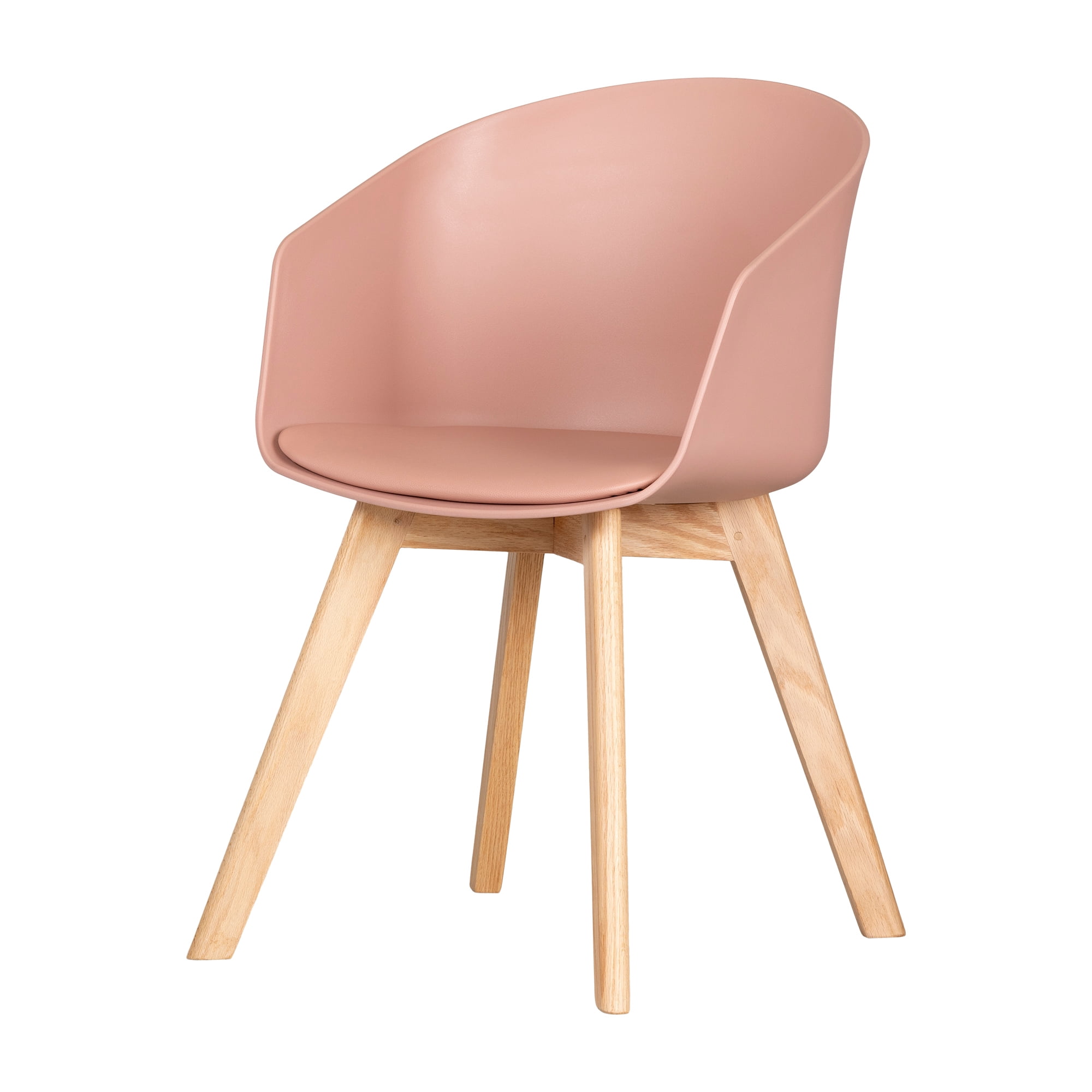 South Shore Flam Chair with Wooden Legs, Pink - Walmart.com - Walmart.com