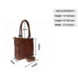 Women's Large Purse with Zipper Top Handle, Crossbody Genuine Leather ...