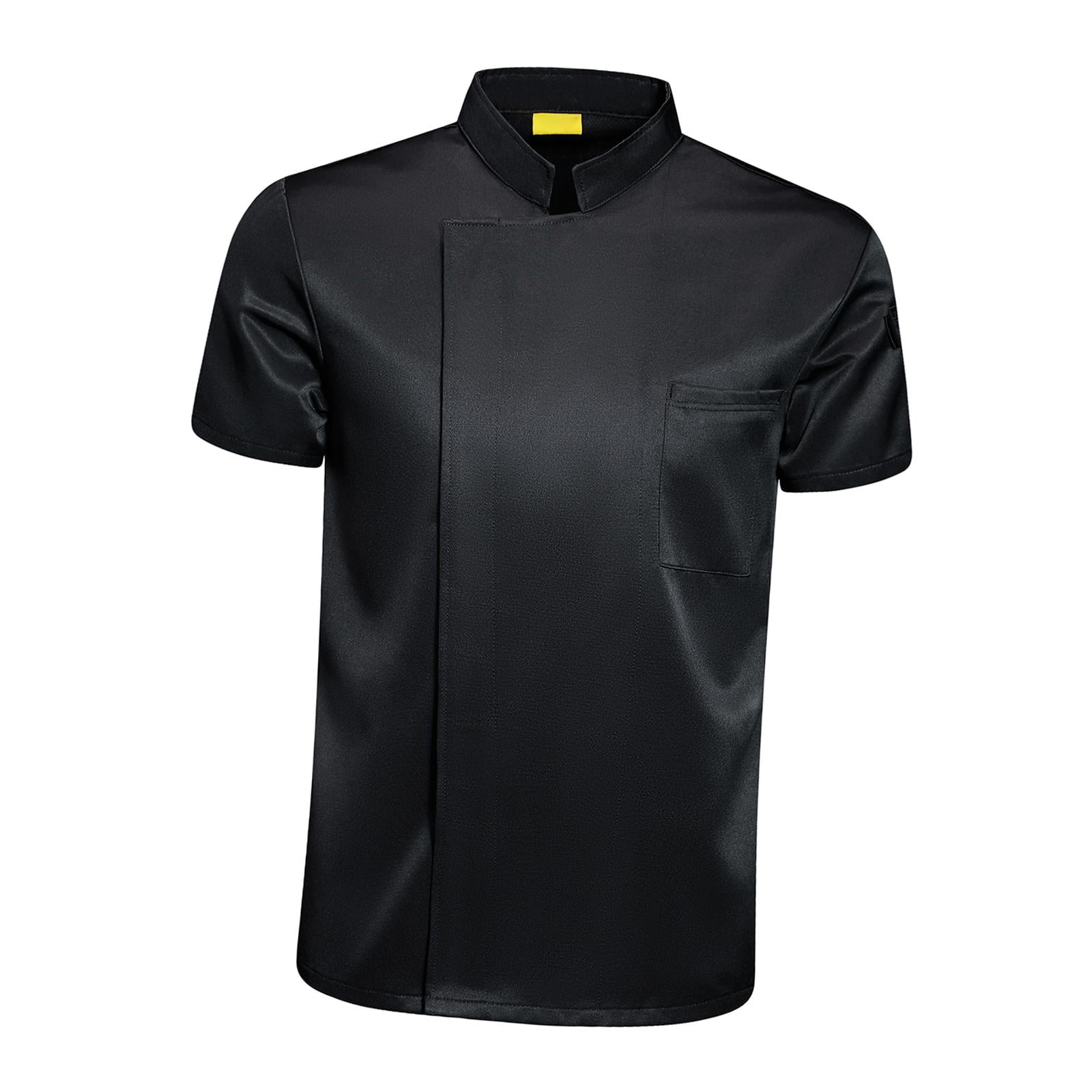Men Women Chef Jacket Short Sleeve Top Comfortable Cooker Chef Clothes ...