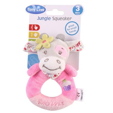 Ingenuity Premium Soft Plush Ring Rattle - Van the Elephant, Ages ...