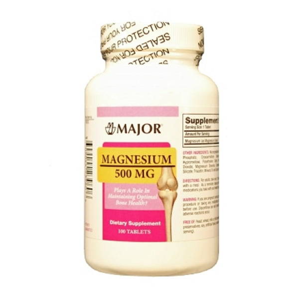 MAJOR MAGNESIUM 500MG DIETARY SUPP TABS MAGNESIUM OXIDE-500 MG White ...