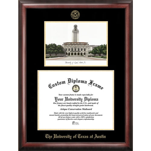 University of Texas, Austin 11" x 14" Gold Embossed Diploma Frame with ...