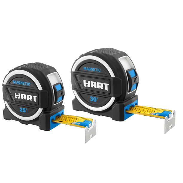 HART 25-Foot and 30-Foot Pro Grade Tape Measure Combo Set - Walmart.com