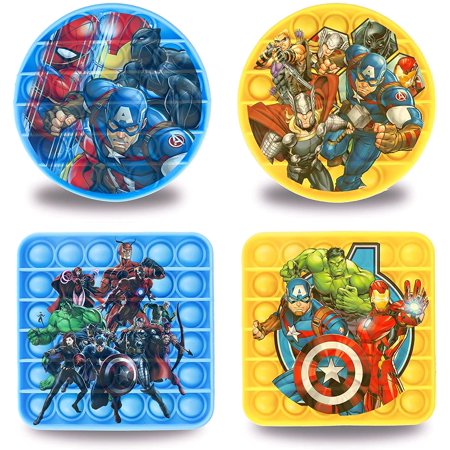 HHHC 4 Packs Push Pop Poop Fidget Toy, Superhero Sensory Anxiety Stress ...