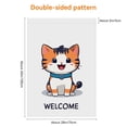 Love Cat Porch Flags Double Colored Cartoon Style Fluffy Cat Kitten ...