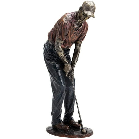Golfer Figurine Statue Decor,Swinging A Golf Club Statue,Vintage Modern ...
