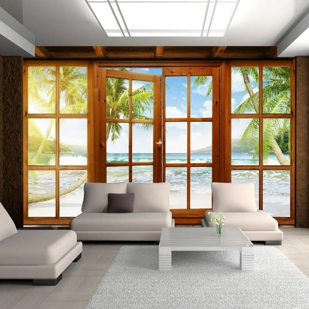 Tiptophomedecor Peel and Stick Beach Wallpaper Wall Mural - Oceanfront ...