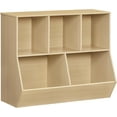 Bookshelf Bookcase Footboard Toy Storage Cubby 35.4" L Children's Toy ...