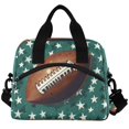 ALAZA Rugby Ball Stars Insulated Lunch Box Large Reusable Cooler Bag ...