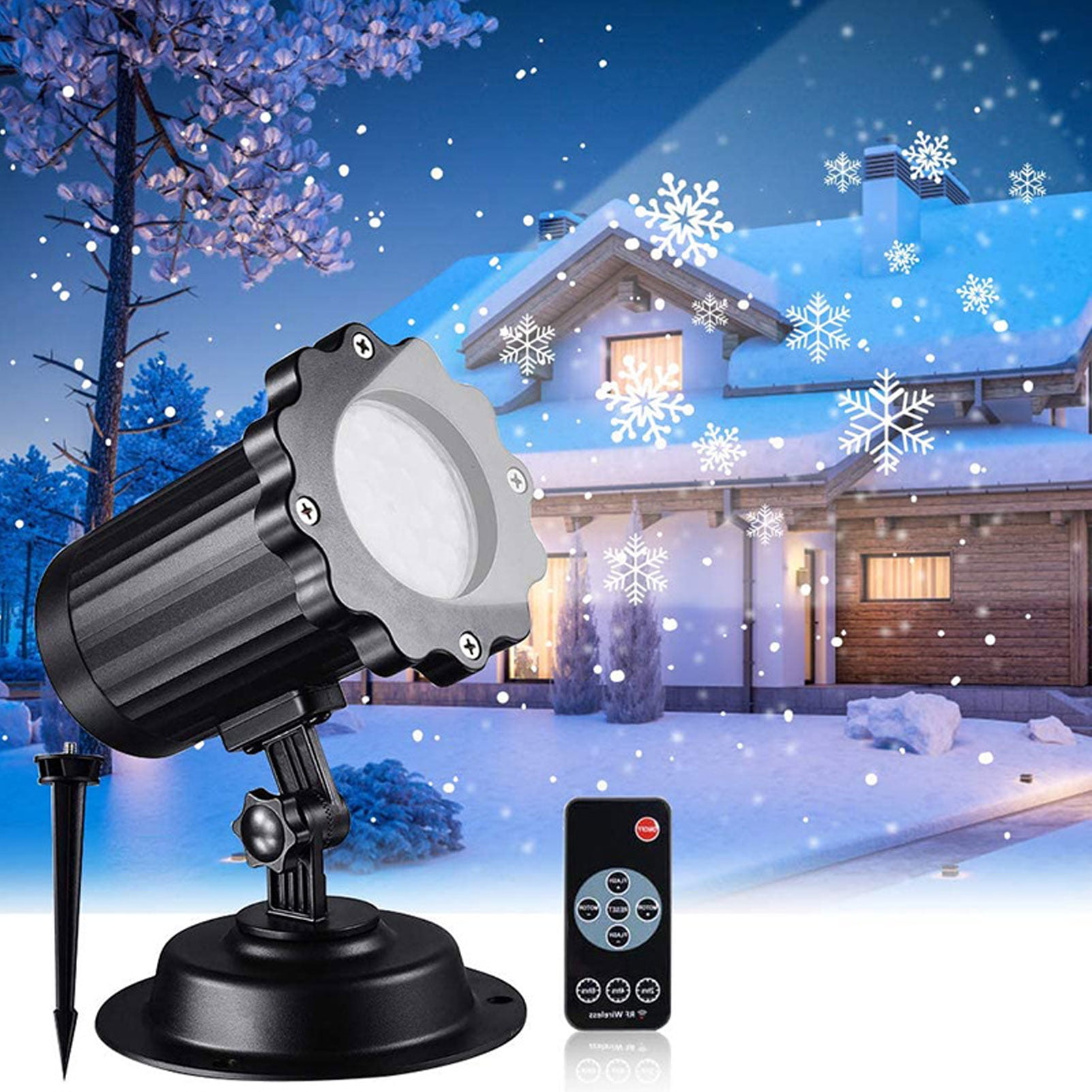 Xmas Lights Indoor Christas Snowflake Projector Lights Waterproof LED ...