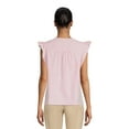 Time and Tru Women's Woven Ruffle Tank Top - Walmart.com