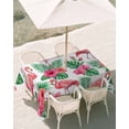60x84 Inch Outdoor Tablecloth with Umbrella Hole Zipper Rectangle Pink ...
