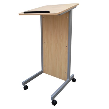 FixtureDisplays® Floor Standing Pulpit Lectern Podium w/ Casters, Heavy ...