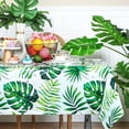 3 Pcs Hawaiian Luau Party Tablecloth Tropical Palm Leaves Table Covers ...