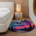 Abstract Starry Sky 6' Round Rug for Living Room Under Coffee Table ...