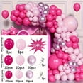 114pcs Pink Balloon Garland Set - Stunning Rose Gold Metallic & Pink ...