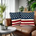 American Flag Throw Pillow Covers 18x18 Set of 2 | Vintage Stars and ...