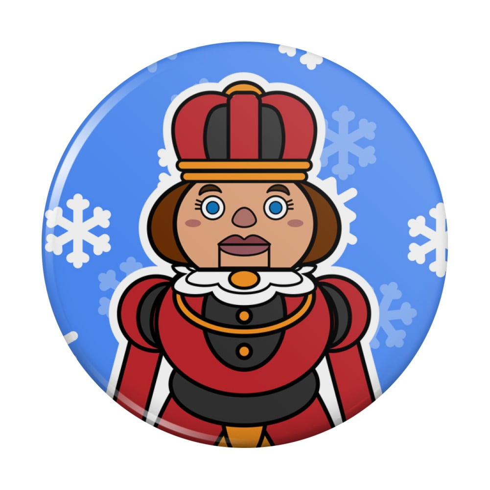 Nutcracker Woman with Snowflakes Kitchen Refrigerator Locker Button ...