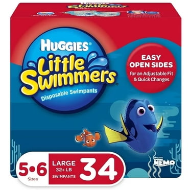 Huggies Little Swimmers Disposable Swim Diapers, Medium 5-6, Finding ...