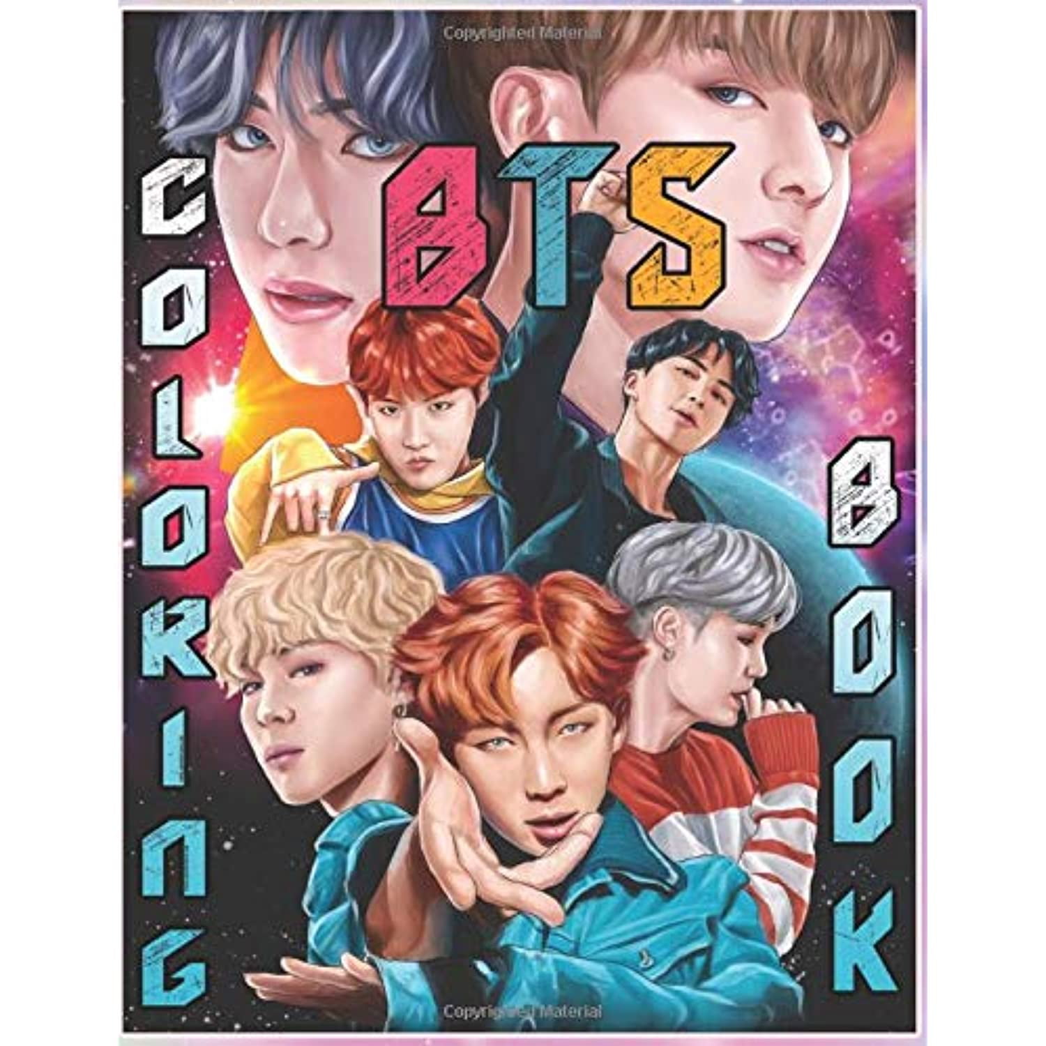 Bts Coloring Book: Beautiful Stress Relieving Coloring Pages For ...
