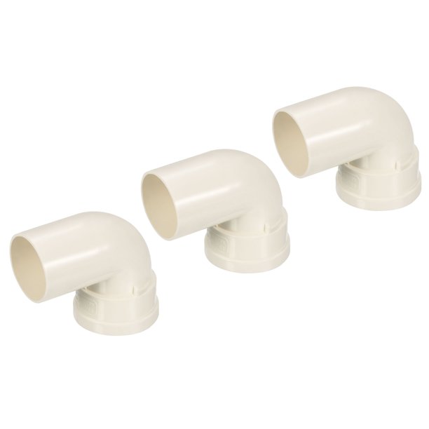 Uxcell PVC Water Pipe 90 Degree Elbow Fitting 50mm ID to 45mm OD Tube ...