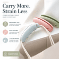 10 Pack Portable Grocery Bag Carrier Handles, Ergonomic Shopping Bag ...