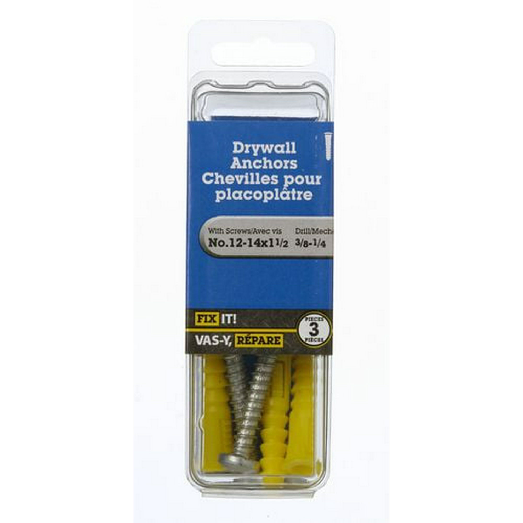 Click here for Fix It! 12-14x1-1/2 Drywall Anchor With Screws 3 P... prices
