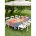 Colorful Sunset Rectangle Outdoor Tablecloth with Umbrella Hole Ocean ...