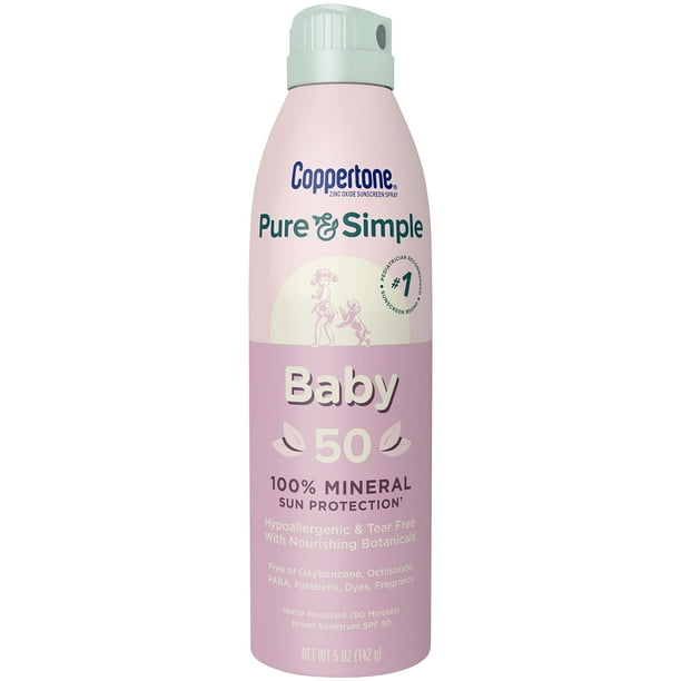 Protector solar en aerosol Coppertone Pure and Simple Baby SPF 50 150 ...