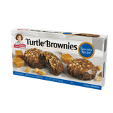Little Debbie Fresh Baked Turtle Brownies - Chocolate Fudge Snack Sized ...