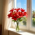 Artificial Flowers Silk Fake Flower Bouquet 5 Heads Realistic Faux ...