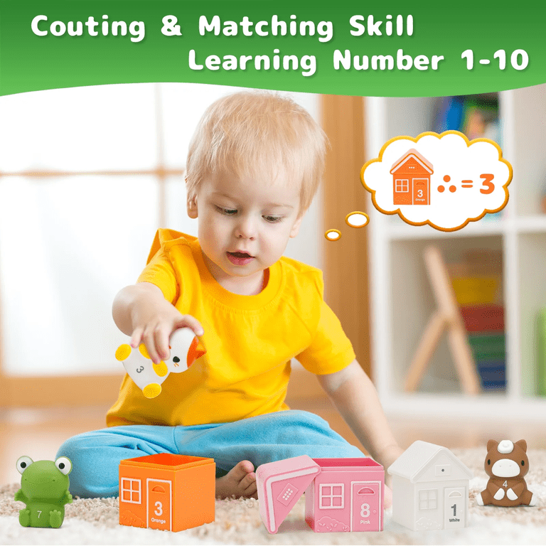 Nesting Blocks Play Brainy Farm Animal Sorting And Stacking Toys For ...