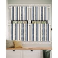 Abstract Geometric Stripe Dot Short Blackout Curtains 30 Inch Long,Dark ...