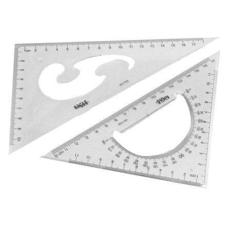 School Stationery 30/60 45 Degree Triangle Rulers Drawing Tool 2pcs ...
