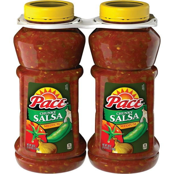 Pace Chunky Salsa, Medium, 38 oz. Bottle, Pack of 2 - Walmart.com ...